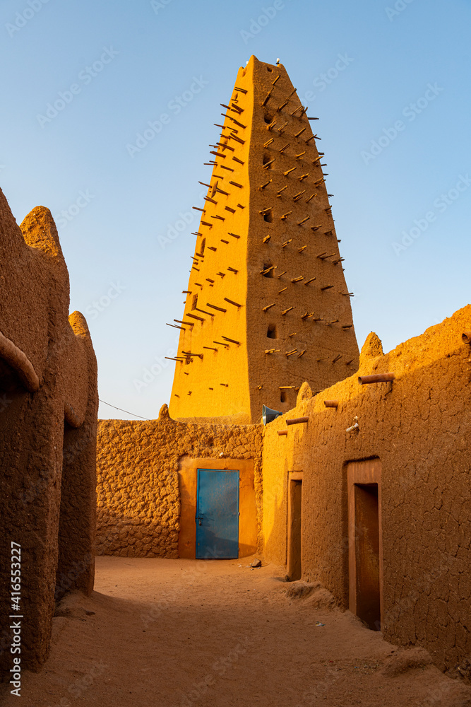 Grand Mosque of Agadez, UNESCO World Heritage Site, Agadez, Niger ...