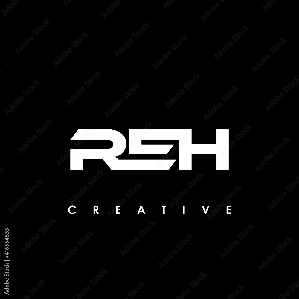REH Letter Initial Logo Design Template Vector Illustration vector de ...