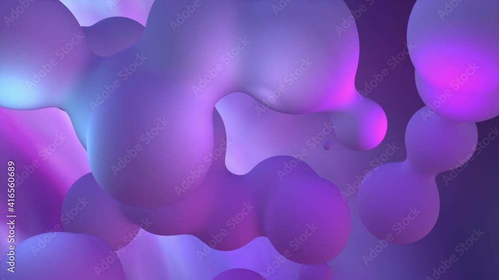 Abstract 3D blobs loop. Purple metaballs morphing. Stock Video | Adobe Stock