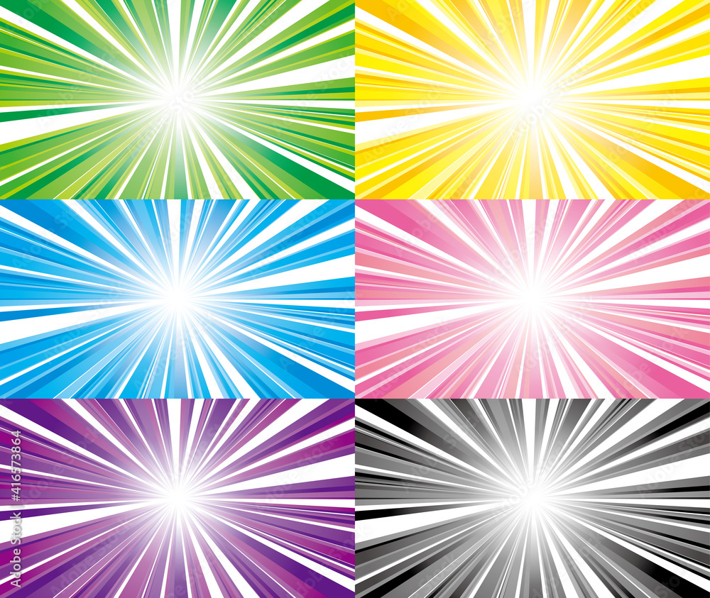 vector illustration of flash with gradation - Set of variations - Stock ...