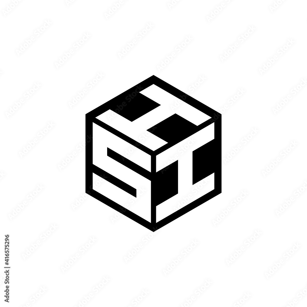 Vettoriale Stock SIH letter logo design with white background in ...
