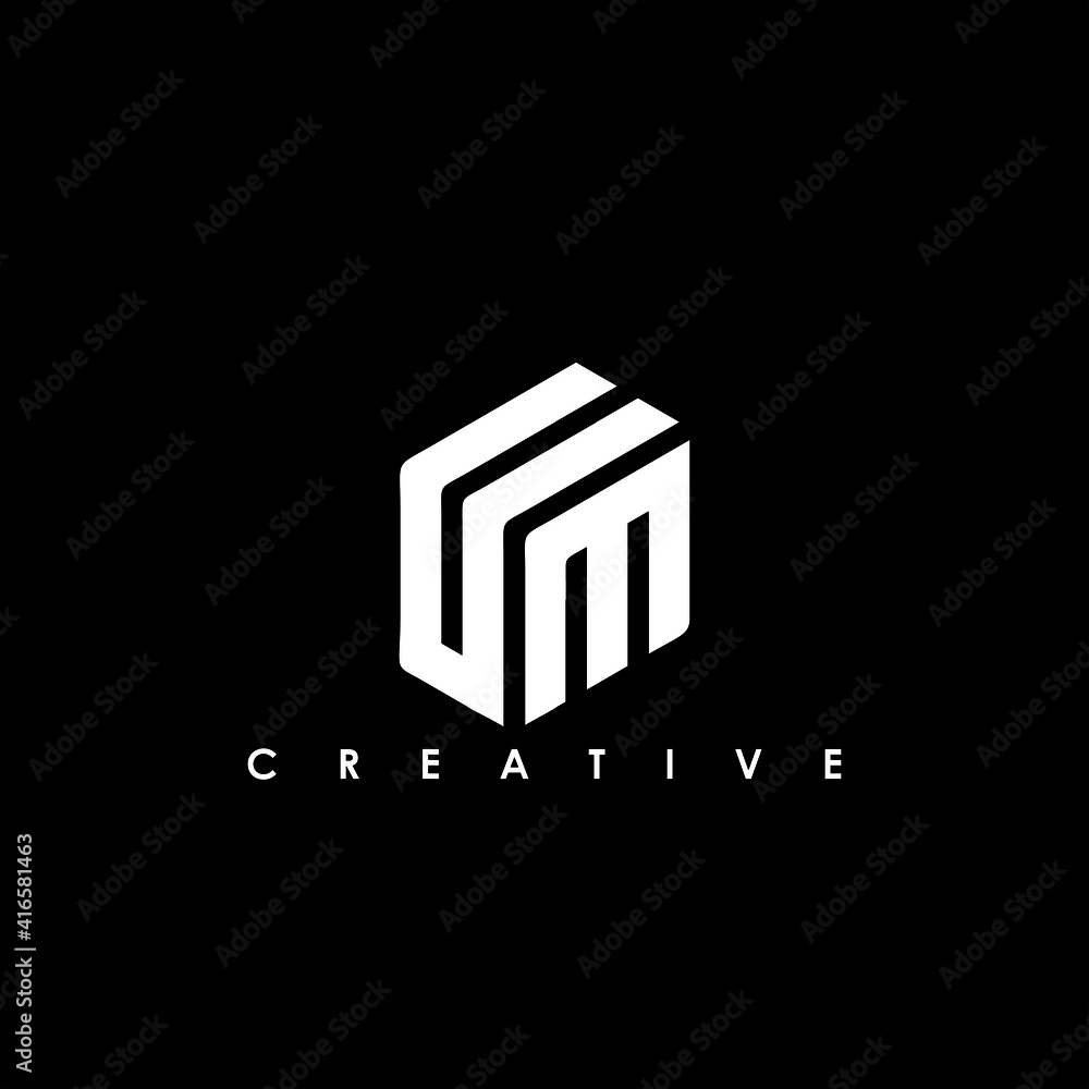 UM Letter Initial Logo Design Template Vector Illustration Stock Vector ...