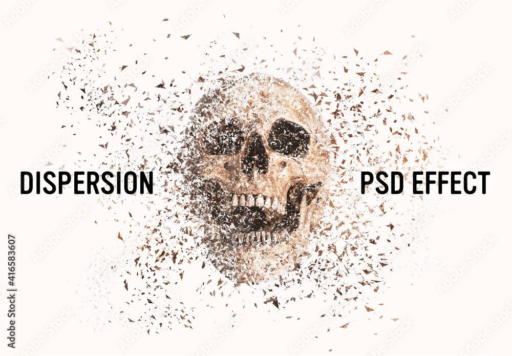 Dispersion and Disintegration Effect Stock Template | Adobe Stock