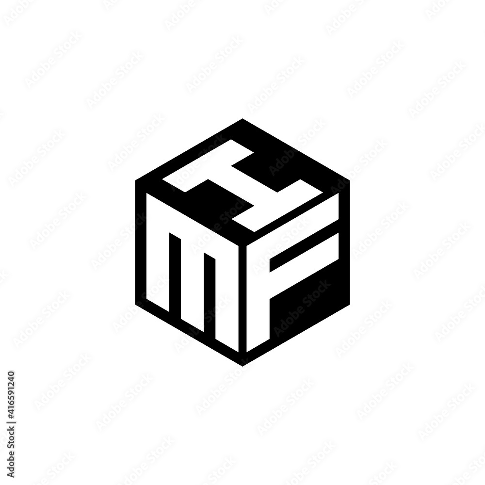 MFI letter logo design with white background in illustrator, cube logo ...