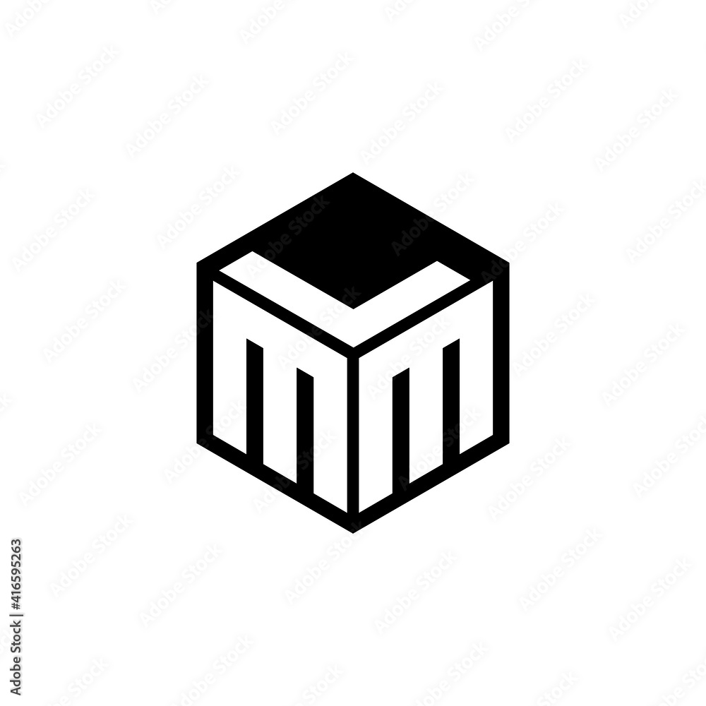 MML letter logo design with white background in illustrator, cube logo ...