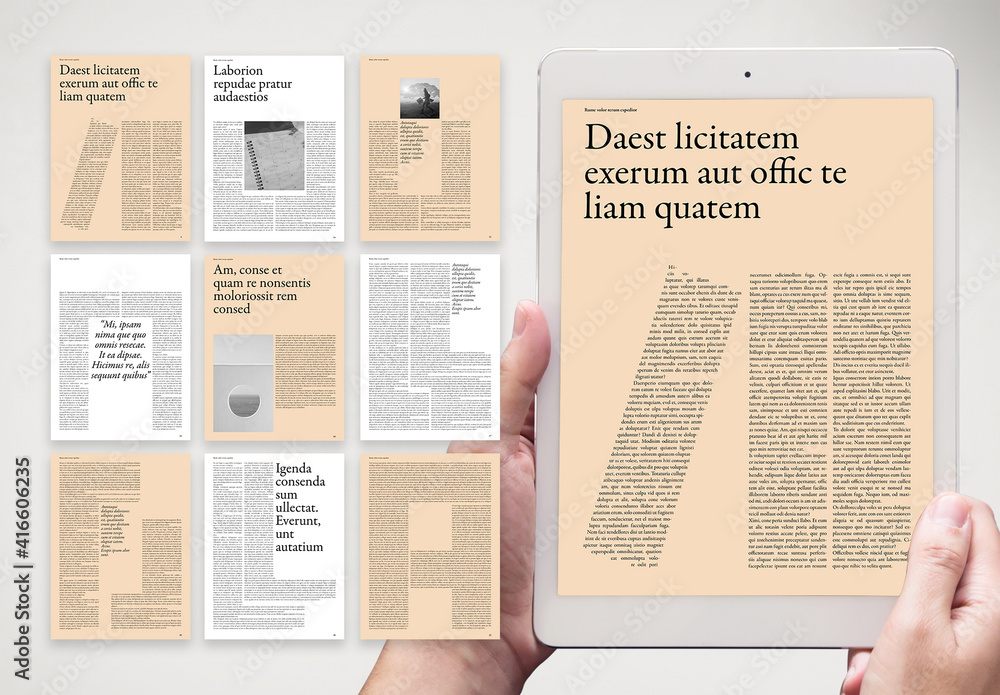 Modern Digital Book Layout Stock Template | Adobe Stock