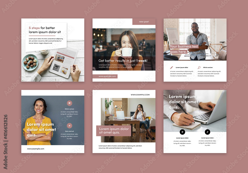 Corporate Social Media Layouts Stock Template | Adobe Stock