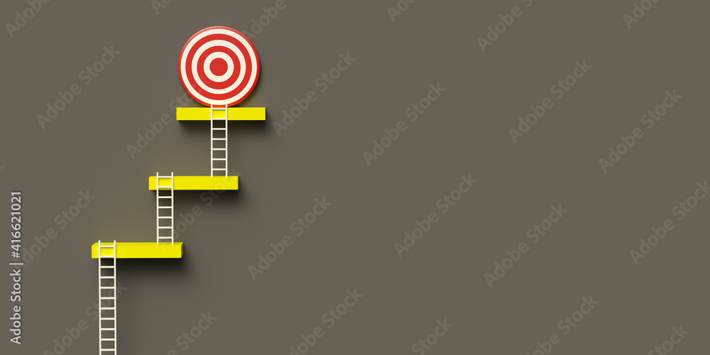 Be different, efficient climbing ladder concept: 3d rendering in ...