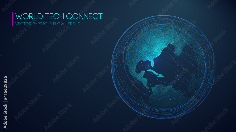 Cyberspace, and visual energy. Computer world connectivity structure ...