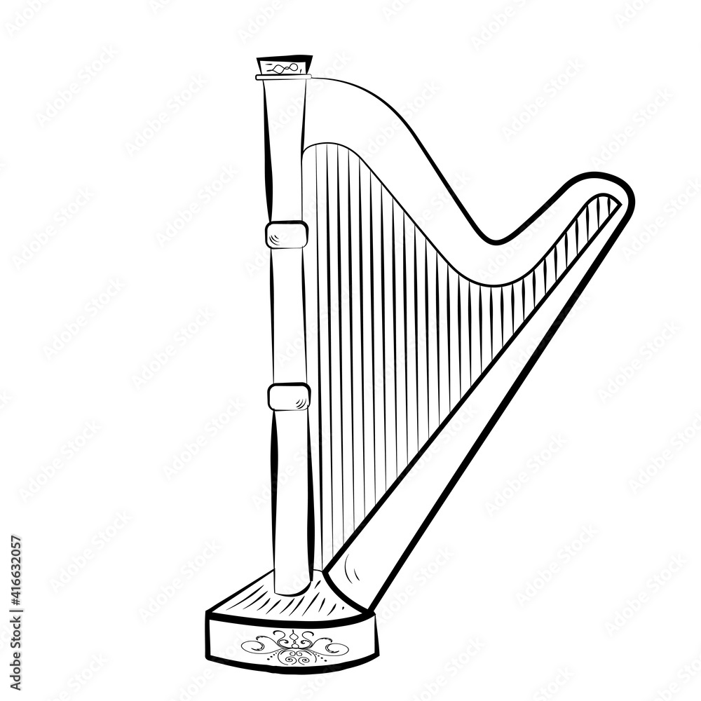 Hand Harp Vector