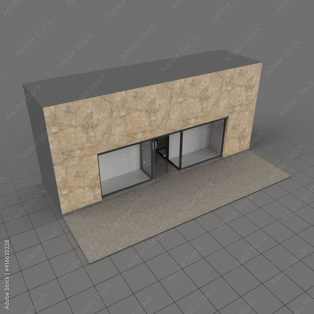Storefront Stock 3D asset | Adobe Stock