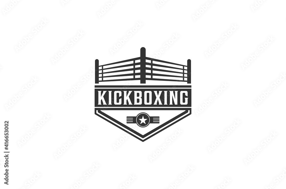 kickboxing logo in white background Stock Vector | Adobe Stock