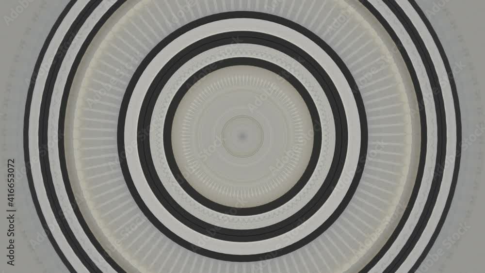 Fractal target with concentric orbits and changing light colors ...