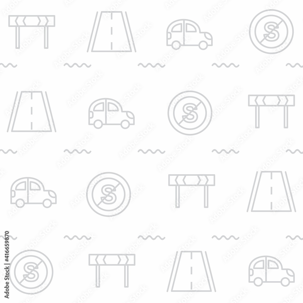 Traffic and the road pattern design. Easy to edit with vector file. Can ...