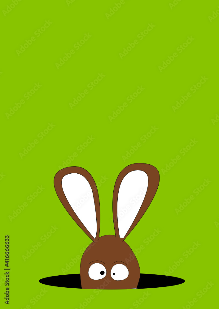 Hase im Loch Stock Vector | Adobe Stock