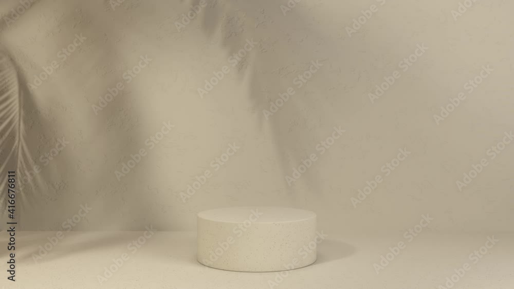 Minimal background with shadow on the wall. Backdrop for product and ...