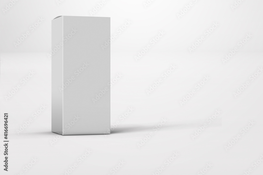 New design of glossy white box package isolated. template for your ...