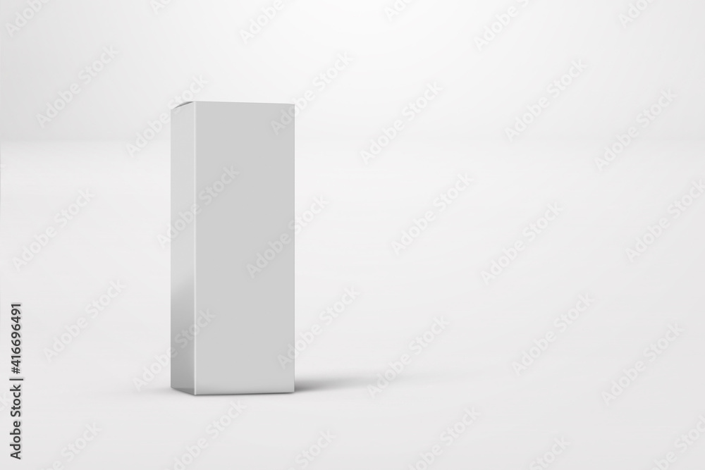 New design of glossy white box package isolated. template for your ...