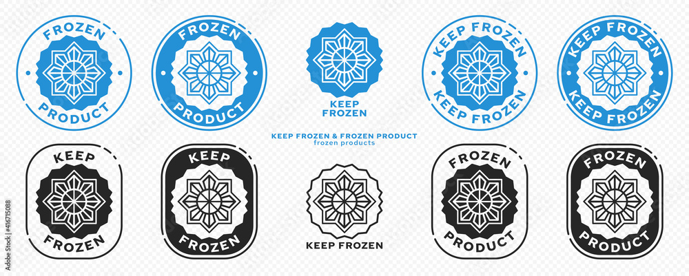 Concept for product packaging. Marking - keep frozen and frozen product ...