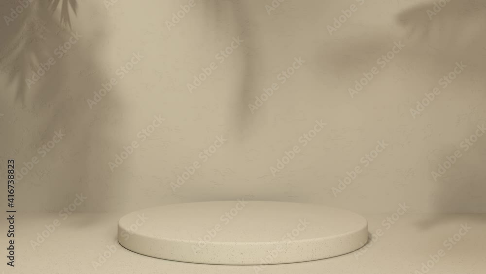 Minimal background with shadow on the wall. Backdrop for product and ...