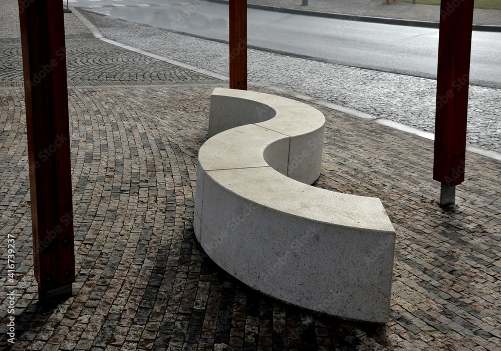 autobus, bench, black, block, brown, cement, clean, concrete, cube ...