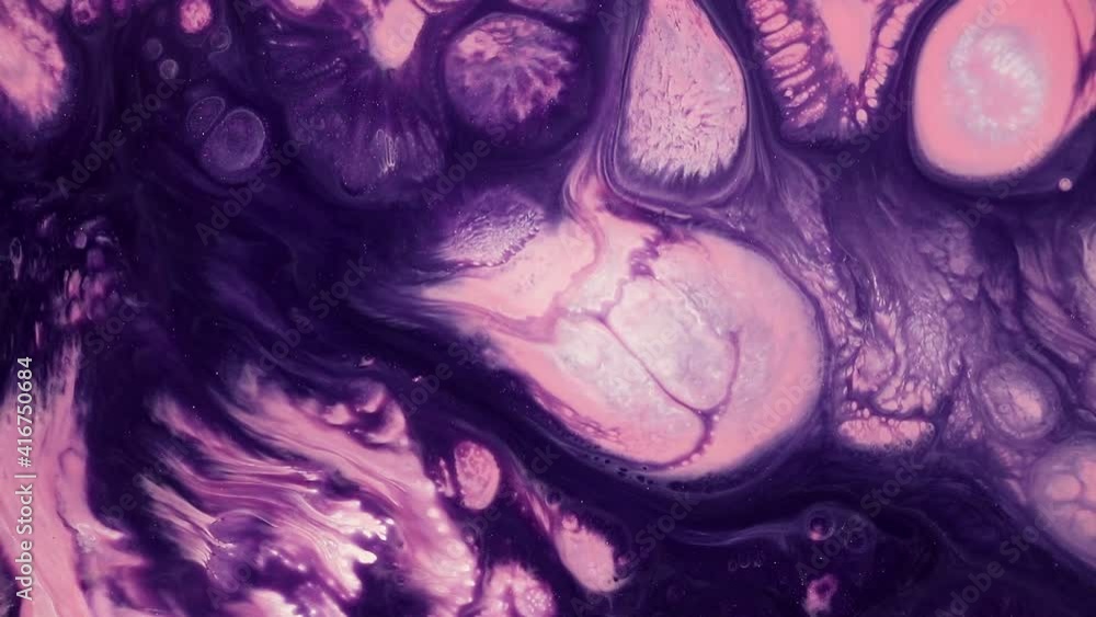 Fluid art painting video, trendy acrylic texture with flowing effect ...