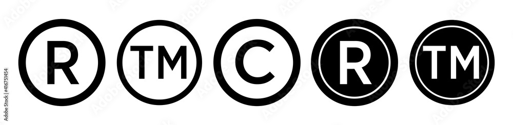 Registered trademark logo icon. Copyright mark symbol icon eps 10 Stock ...