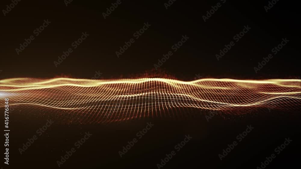 Abstract Technology Waving Field Fx With Lens Background Loop/ 4k ...