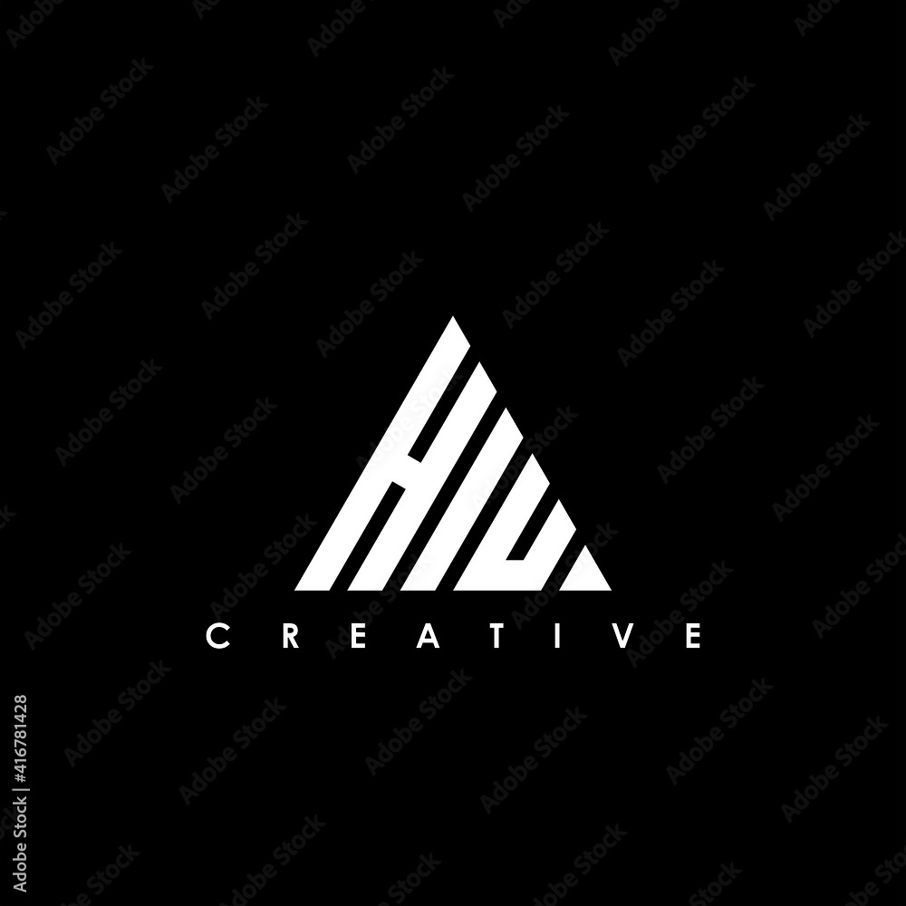 HIU Letter Initial Logo Design Template Vector Illustration Stock ...