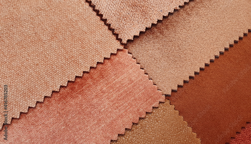 Foto de close up catalog of interior luxury fabric sample chart showing ...