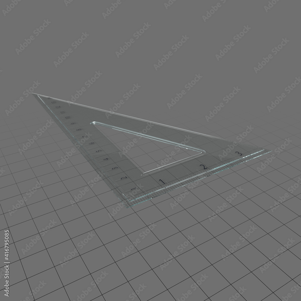 Set square 1 Stock 3D asset | Adobe Stock