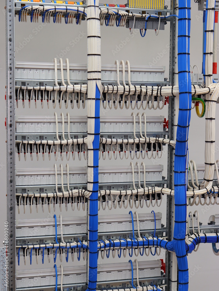 The reverse side of the electric panel for Smart Home apartments.Obata ...