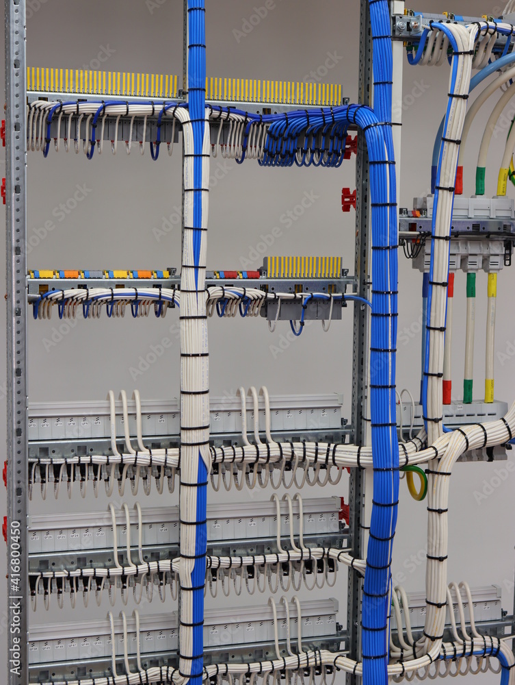 The reverse side of the electric panel for Smart Home apartments.Obata ...