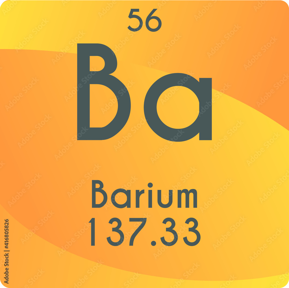 Ba Barium Alkaline earth metal Chemical Element vector illustration ...