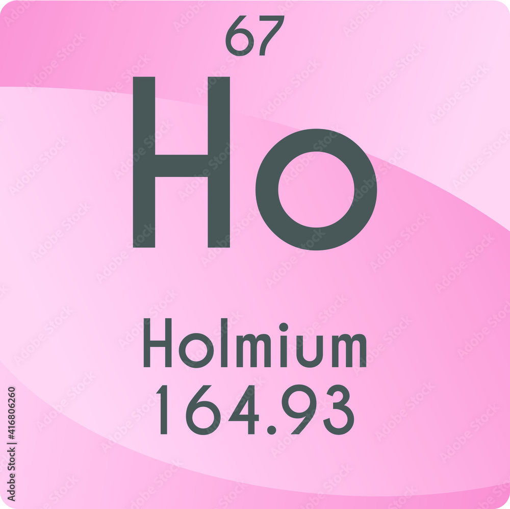 Ho Holmium Lanthanide Chemical Element vector illustration diagram ...