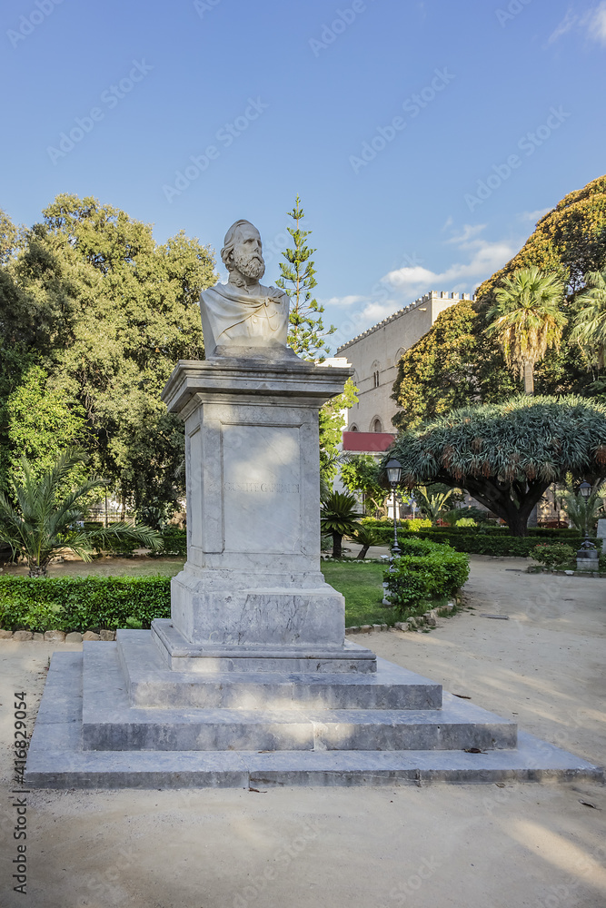 Piazza Marina - square of Palermo in the quarter of the Kalsa, within ...
