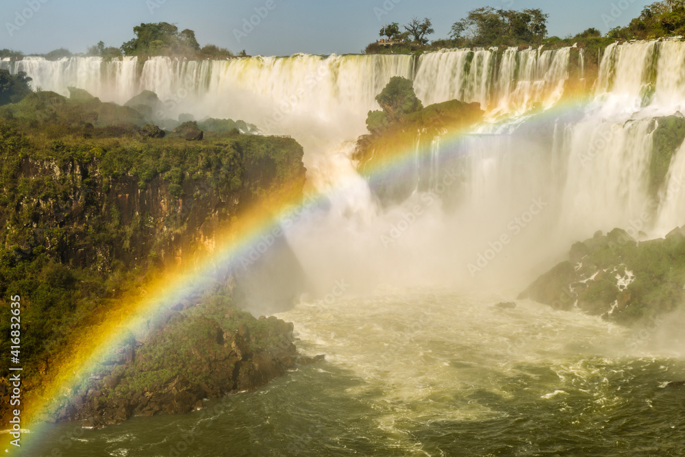 Brazil, Iguazu Falls. Landscape of waterfalls. Stock Photo | Adobe Stock