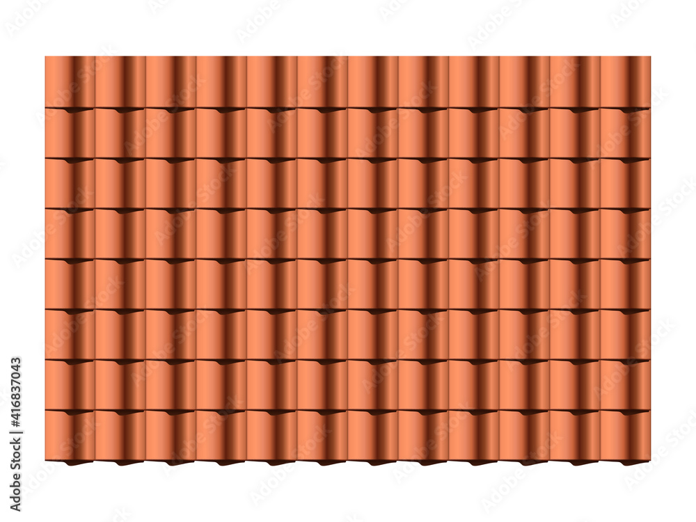 Poster roof tiles pattern in vector – Wall Art | UkPosters