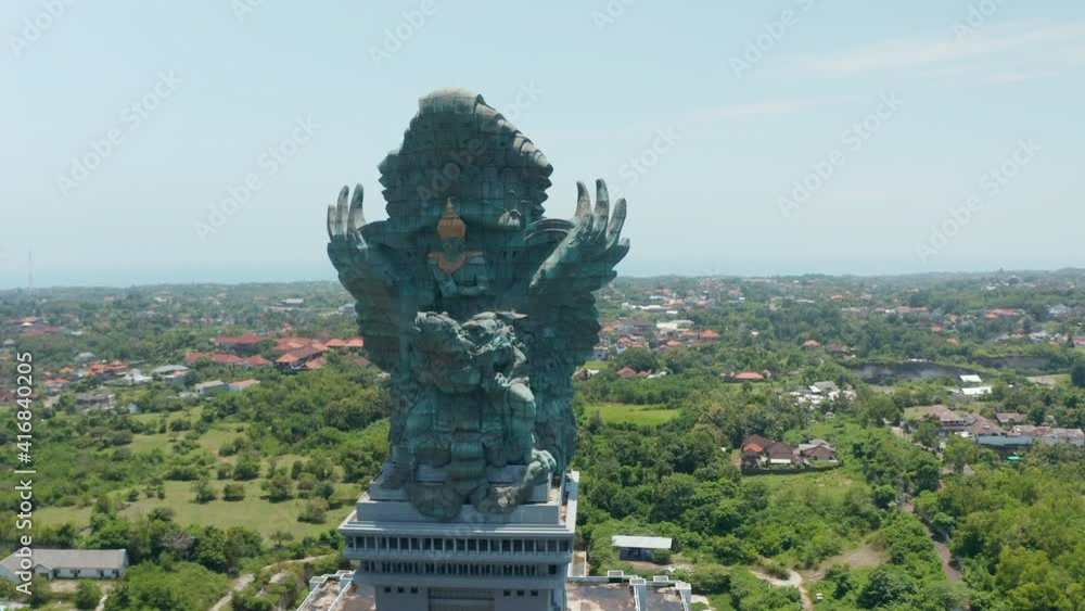 Circling a majestic Garuda Wisnu Kencana statue in Bali, Indonesia ...