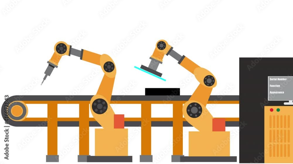An animation of fully automation robot for smart factory concept In ...