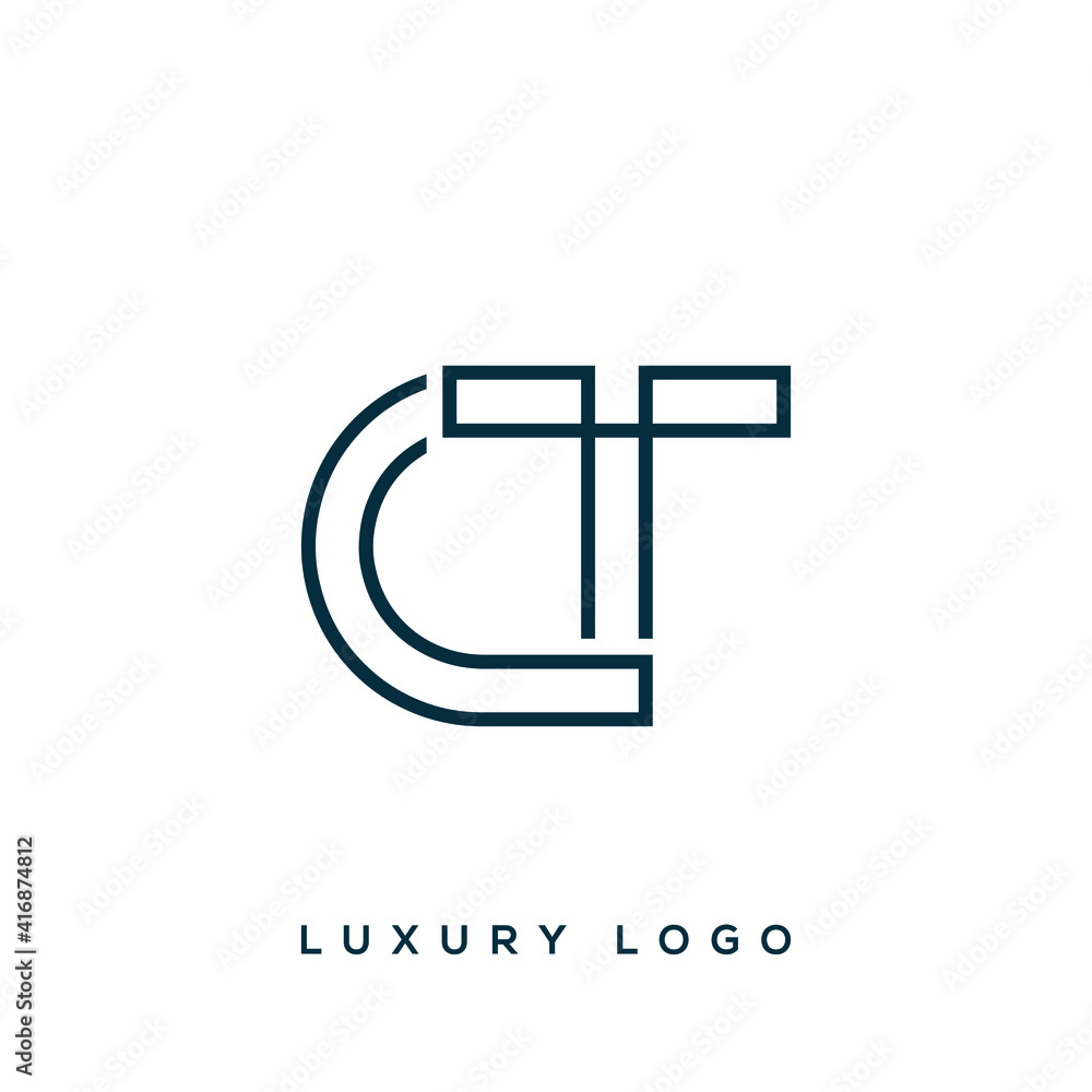 CT letter logo alphabet monogram icon symbol Stock-Vektorgrafik | Adobe ...