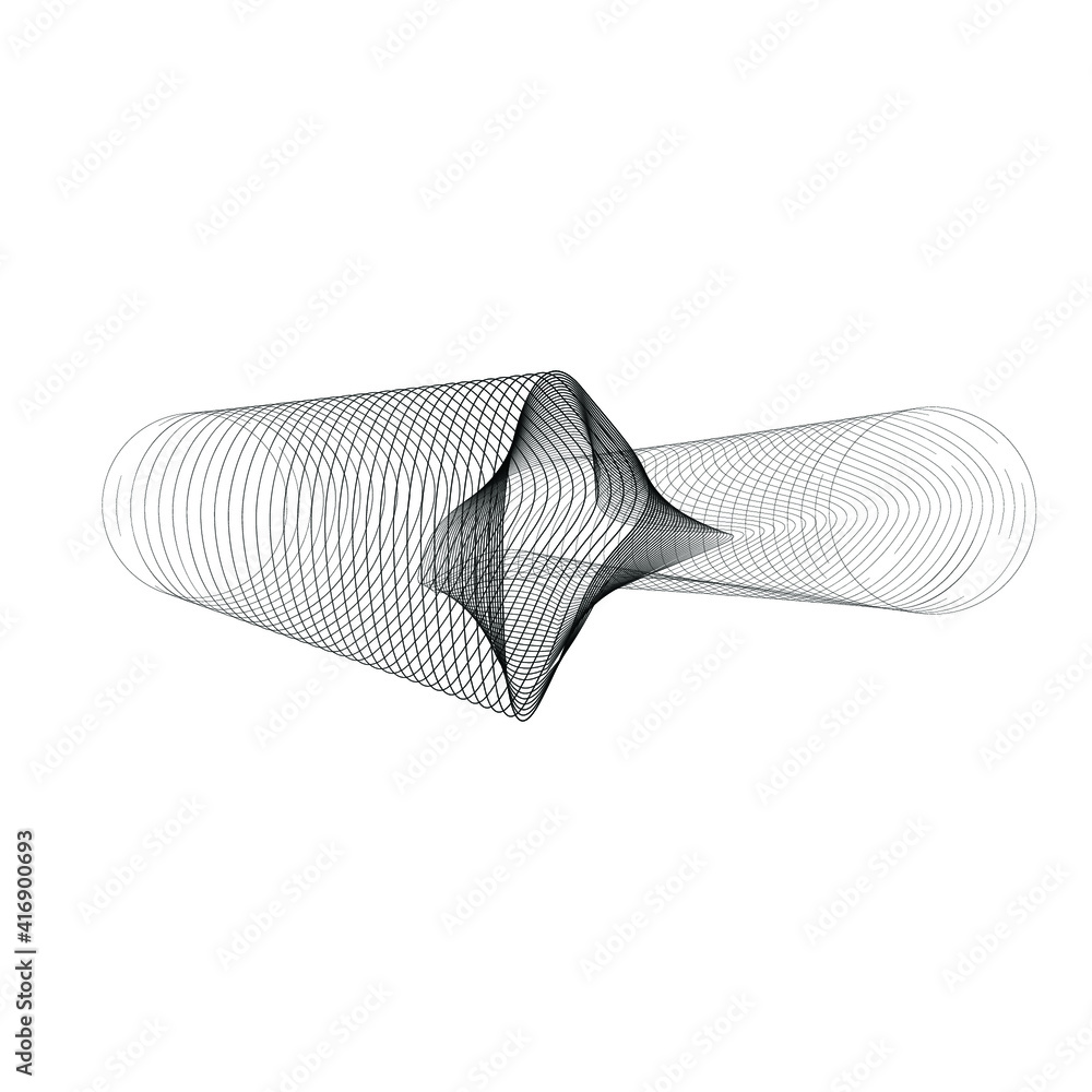 Circle lines in tunnel form. logo . vector blend tool pipe . tube ...