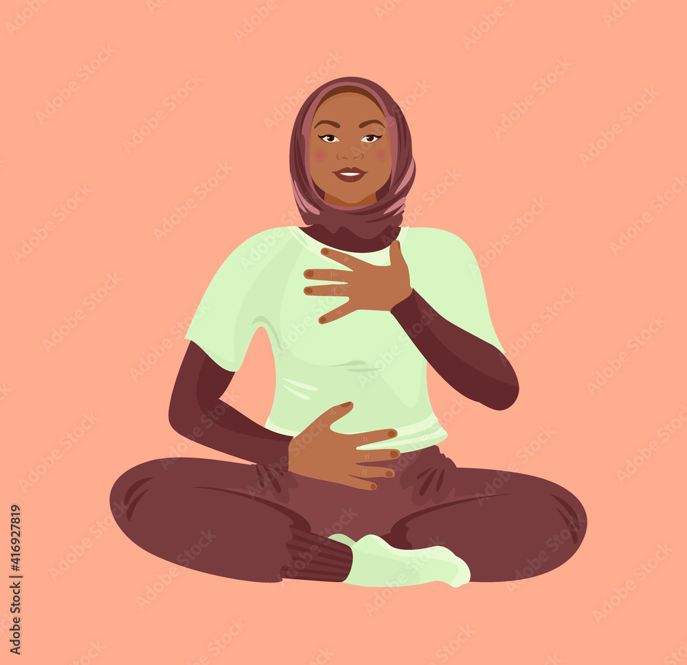 Deep Breathing Exercises Cartoon