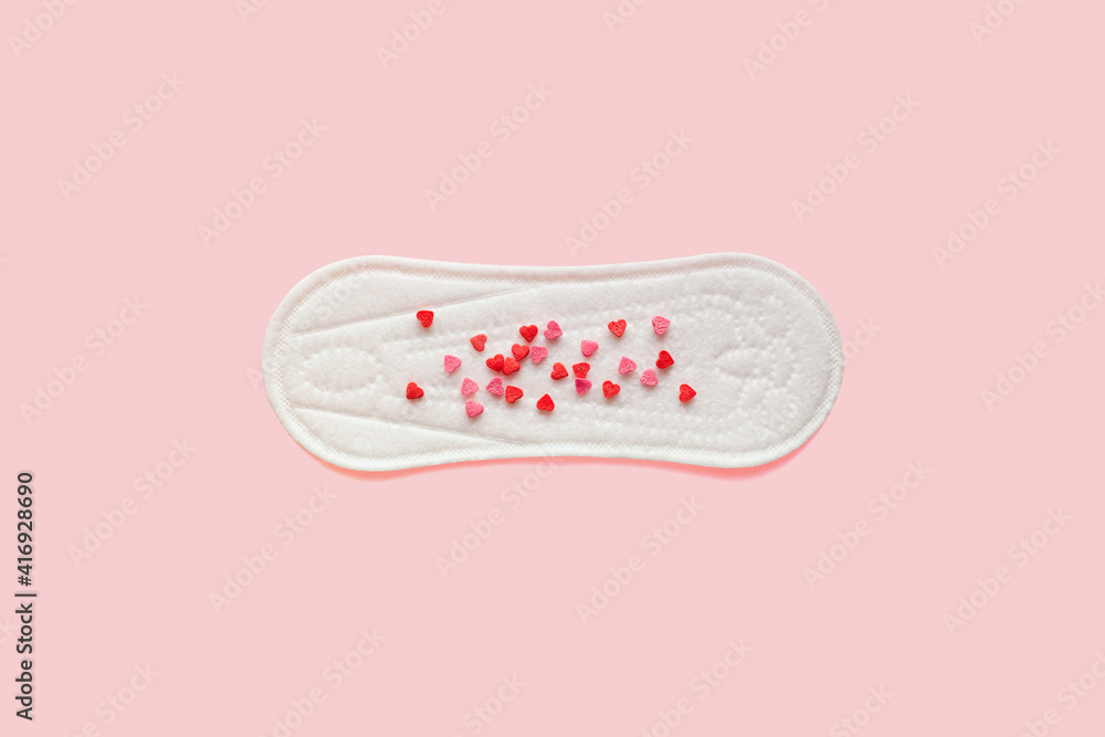 Feminine hygiene photo. Menstrual woman pads for hygiene protection in ...