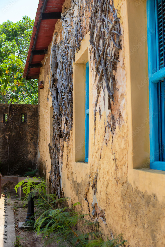 Old prison building on Turtle Island in Zanzibar. Interesting ...