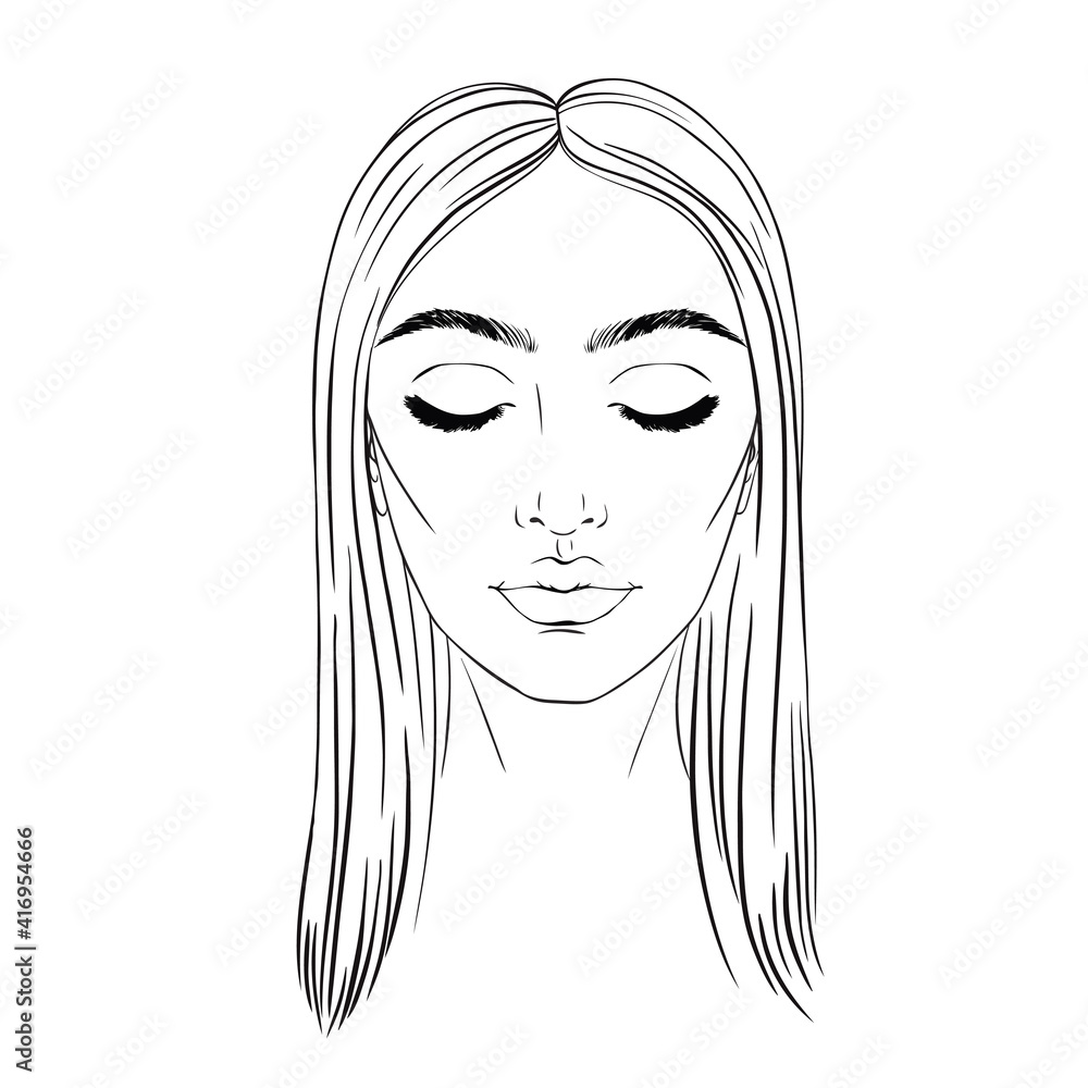 blank picture of woman face