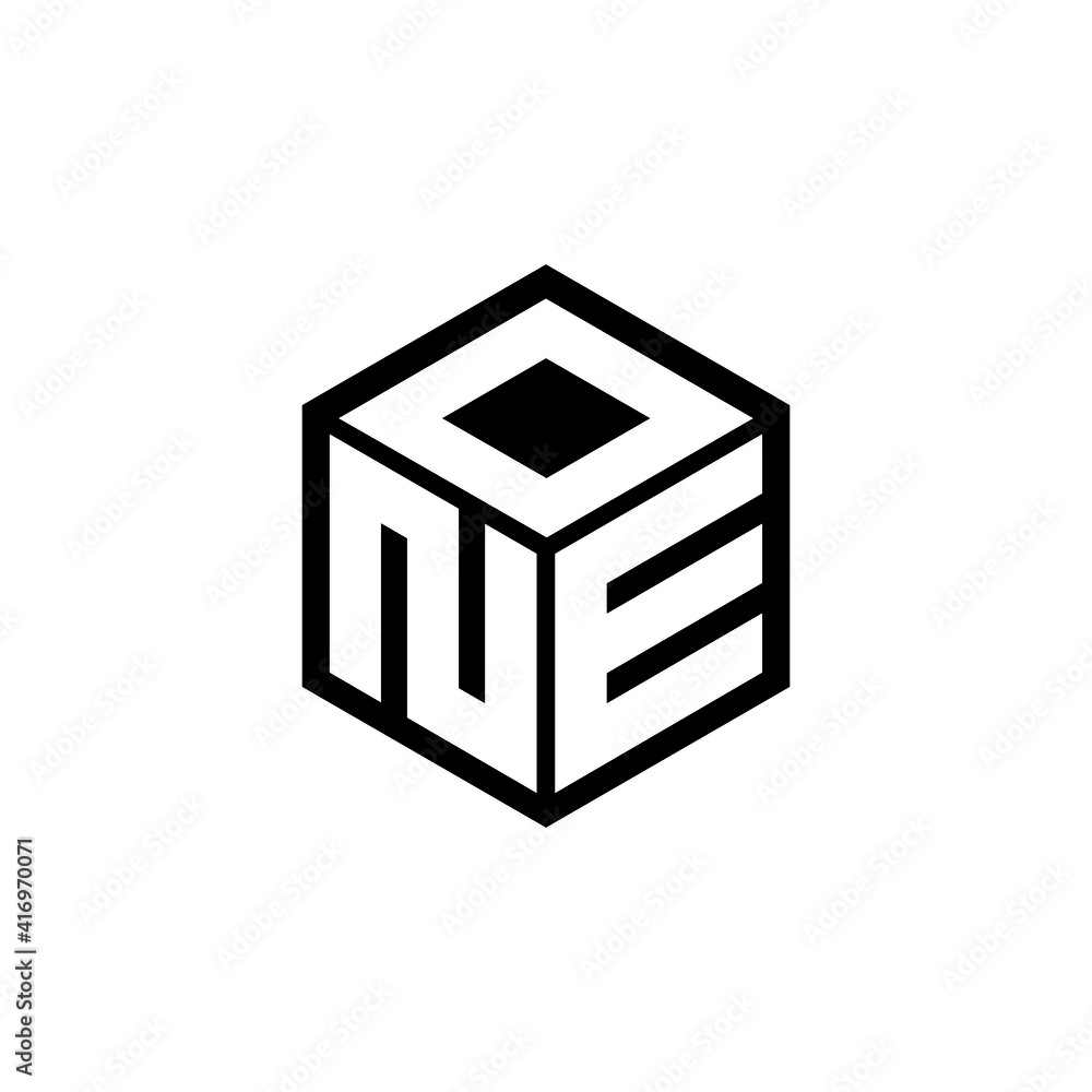 Plakat NEO letter logo design with white background in illustrator ...