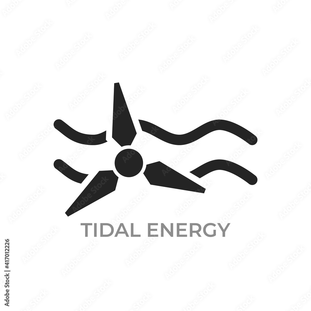 tidal energy icon. environment, alternative, sustainable and renewable ...