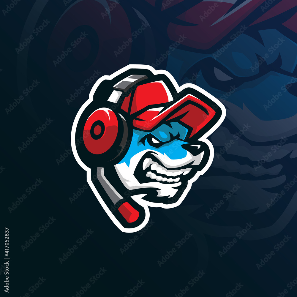 gamer mascot logo design vector with modern illustration concept style ...