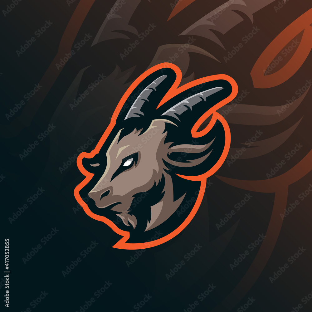 goat mascot logo design vector with modern illustration concept style ...